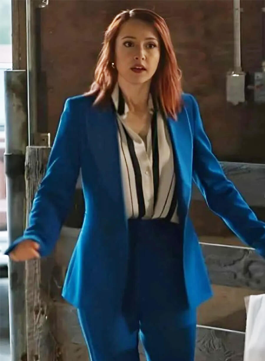 Emily Tennant The Wish Swap 2025 Casey Blue Blazer – JacketVendor